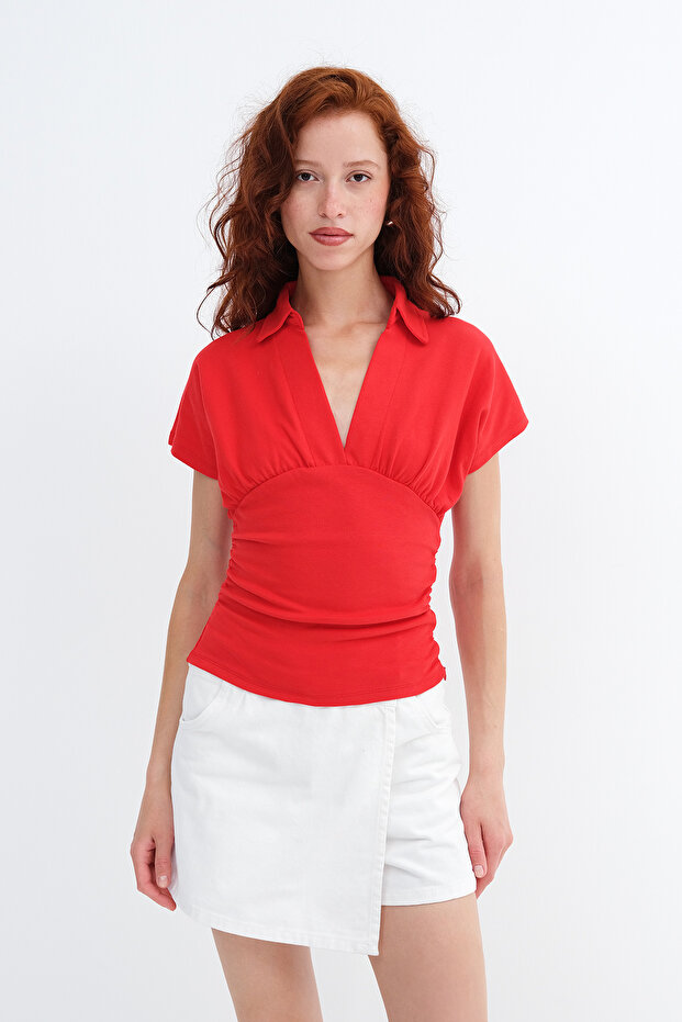 Addax Yandan Fermuarlı Büzgülü Bluz P261039 - Fiyatı, Yorumları