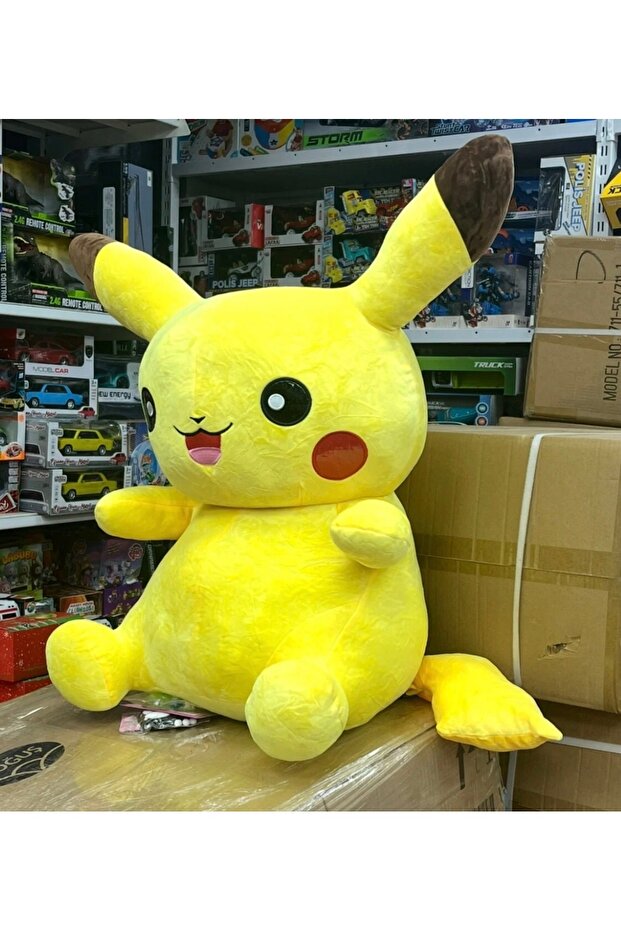BLACK DİAMOND PLUSH TOY DEV BOY PİKACHU İTHAL PELUŞ ÜRÜN 1,20 CM ...