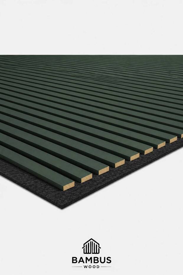 DETAYPOLİURETAN Mdf Ahşap Akustik Duvar Paneli 60-90 Cm ( Yeşil ...