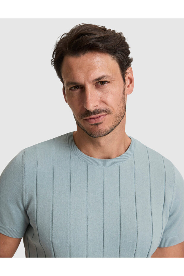 Pierre Cardin Koyu Mint Slim Fit %100 Pamuk Bisiklet Yaka Triko Tişört ...