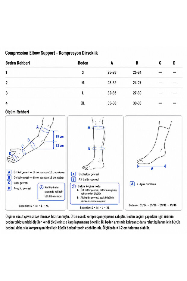 ÇAKIPROGEAR Compression Elbow Support - Kompresyon Dirseklik - Fiyatı ...