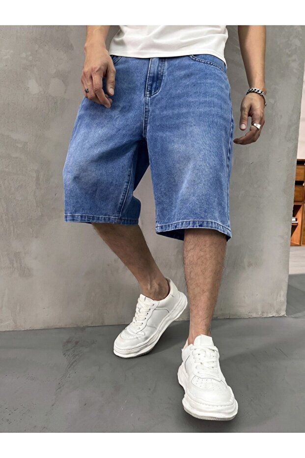 WKM Erkek Oversize Asit Yıkama Denim şort - Fiyatı, Yorumları