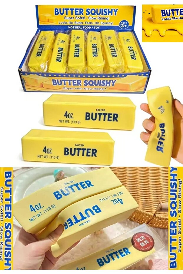 OYUNCAKSAHİLİ Butter squishy rainbow slow rising 1 adet Tereyağı sukuşi ...
