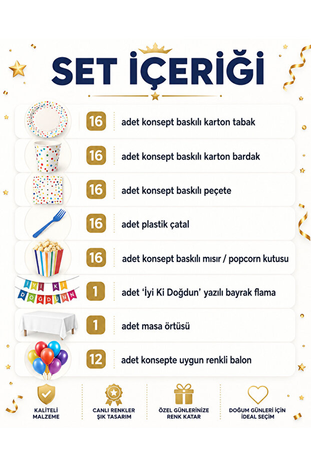 Fillikutum Örümcek Spider Temalı 94 Parça 16 Kişilik Doğum Günü Seti ...