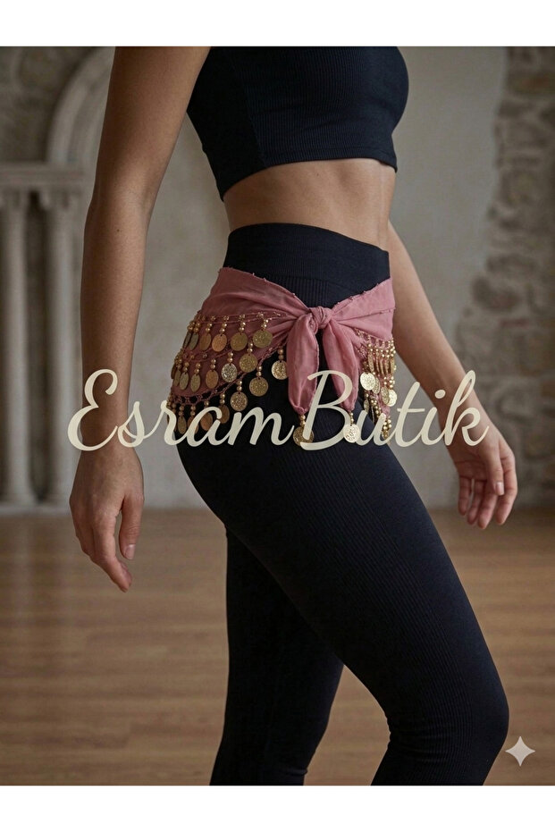Esram Butik Pembe Şakira Kemeri, Gold Detaylı Oryantal Dansöz Kemeri ...