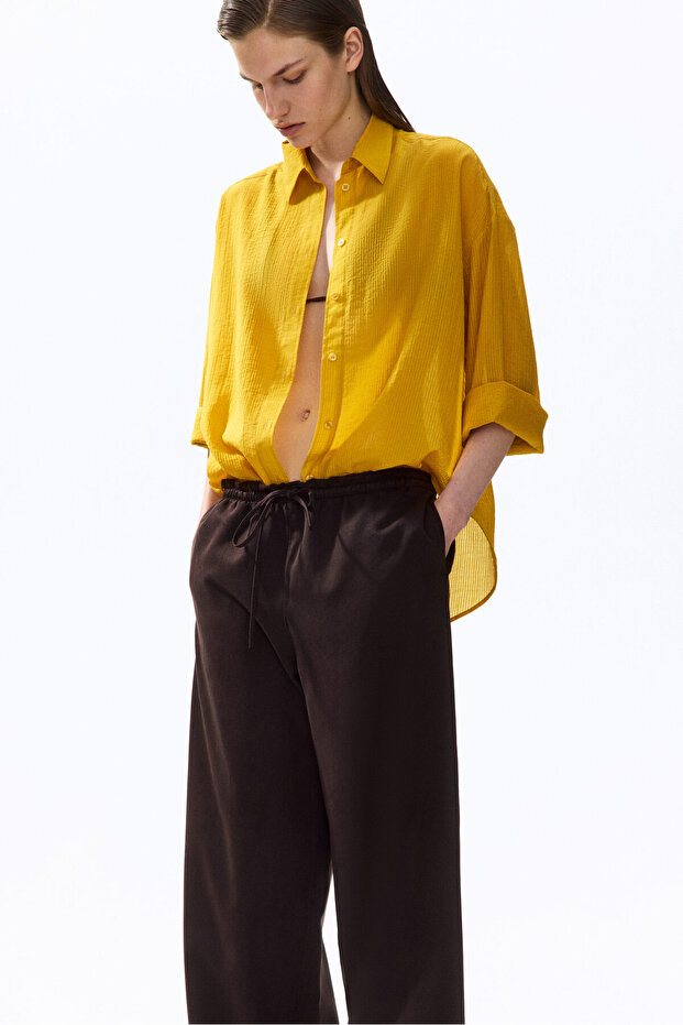 H&M Kese Kağıdı Belli Geniş Pantolon - Fiyatı, Yorumları