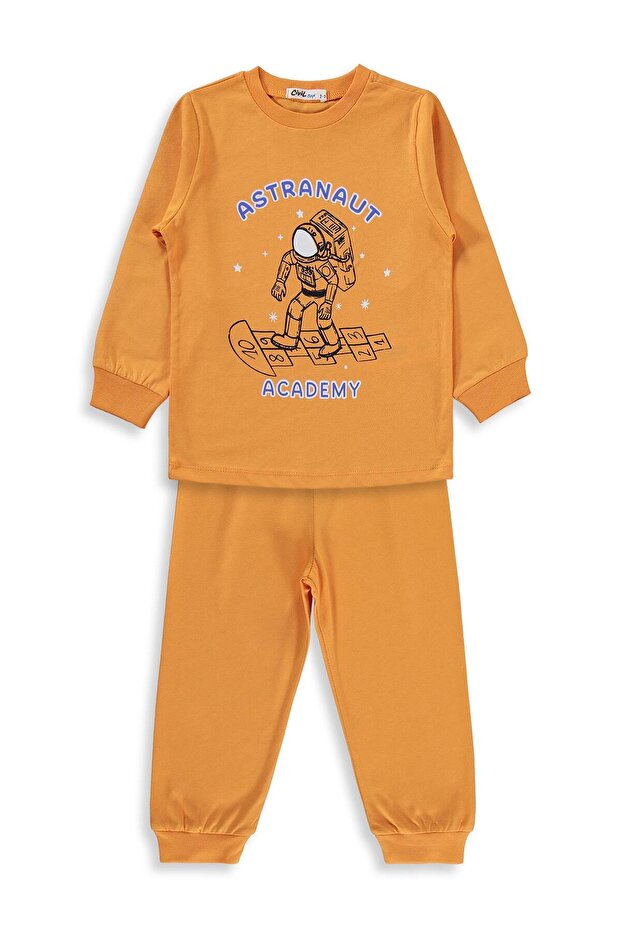 Civil Boys Astronot Baskılı 2-5 Yaş Pijama Takımı - Turuncu - Fiyatı ...