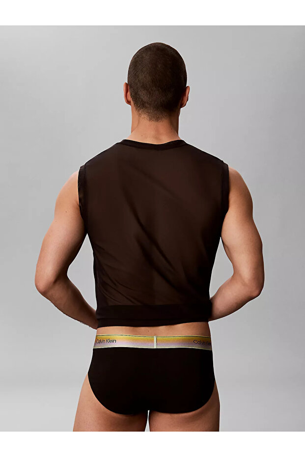 Calvin Klein Erkek CK Logo İmzalı Fileli Kolsuz Siyah T-Shirt - Fiyatı ...