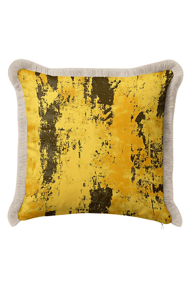 Hanna Home Kırlent Kılıfı Mermer Desenli Modern Saçaklı Dekoratif ...