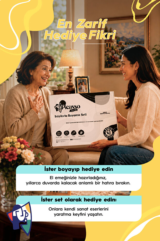 Picasso World Hobby Art Alev Çiçekleri Sayılarla Boyama Numaralı Tuval ...