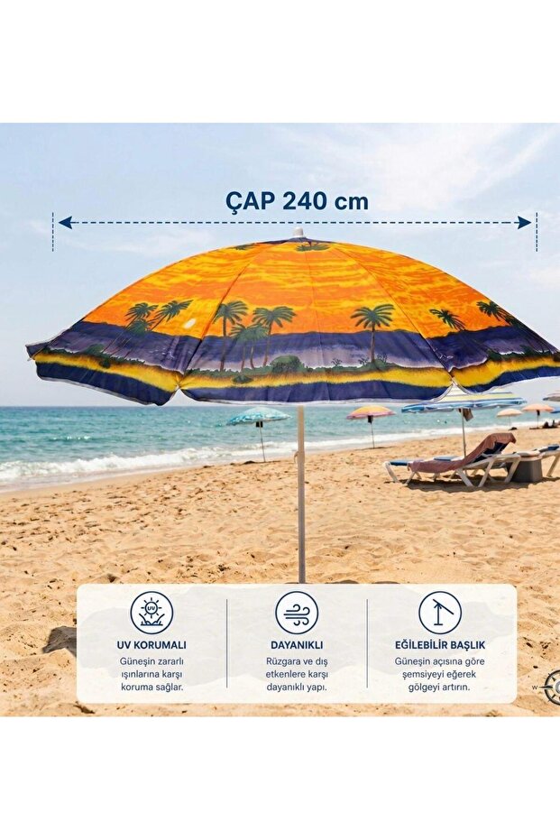 abnturk Renk Desen Garantisi Yoktur.! 8 Telli 240 Cm Çaplı Katlanabilir ...
