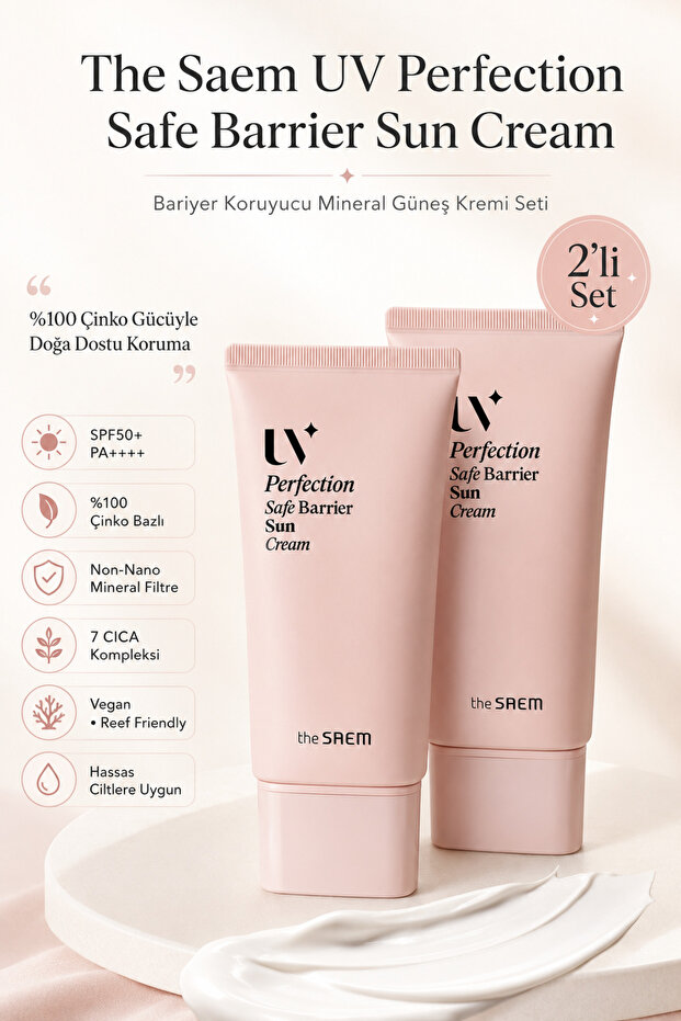 The Saem UV Perfection Safe Barrier Sun Cream SPF50+ PA++++ / Bariyer ...