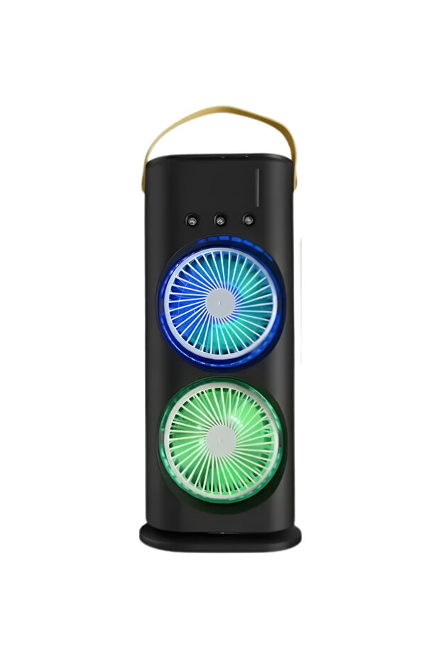 Genel Markalar RGB Işıklı Spreyli Masa Fanı Çift Motorlu Güçlü Üflemeli ...