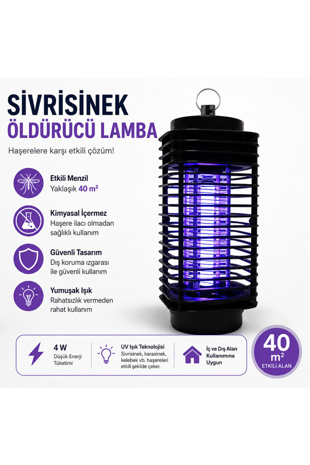 yusa stores Elektrikli Sinek Öldürücü Cihaz Cız Lamba Mor Işık - Fiyatı ...