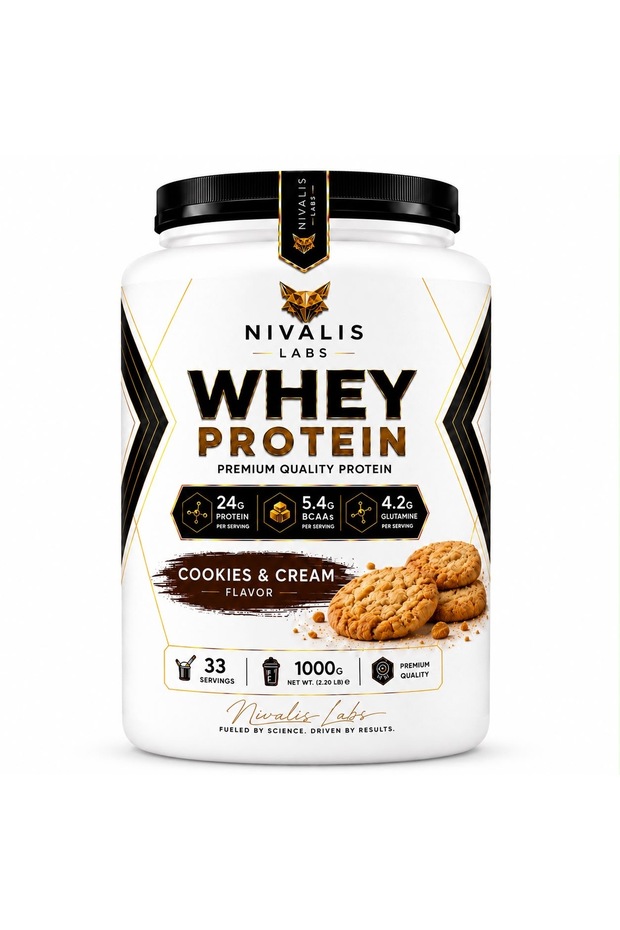 NIVALIS LABS Whey Protein Cookies & Cream Aromalı 1000g 33 Servis ...