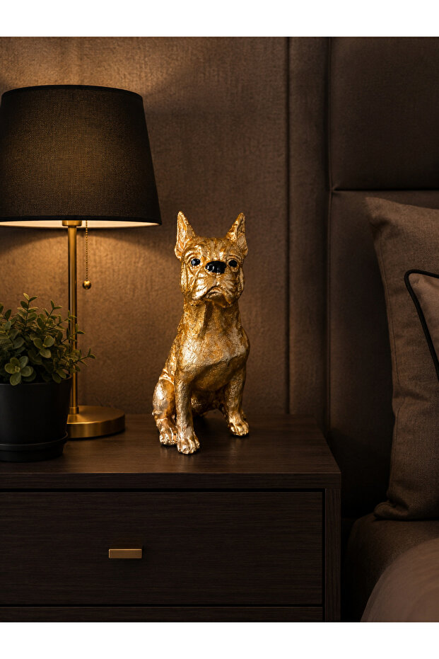 forevv Gold French Bulldog Dekoratif Biblo – Ofis & Komodin Dekoru ...