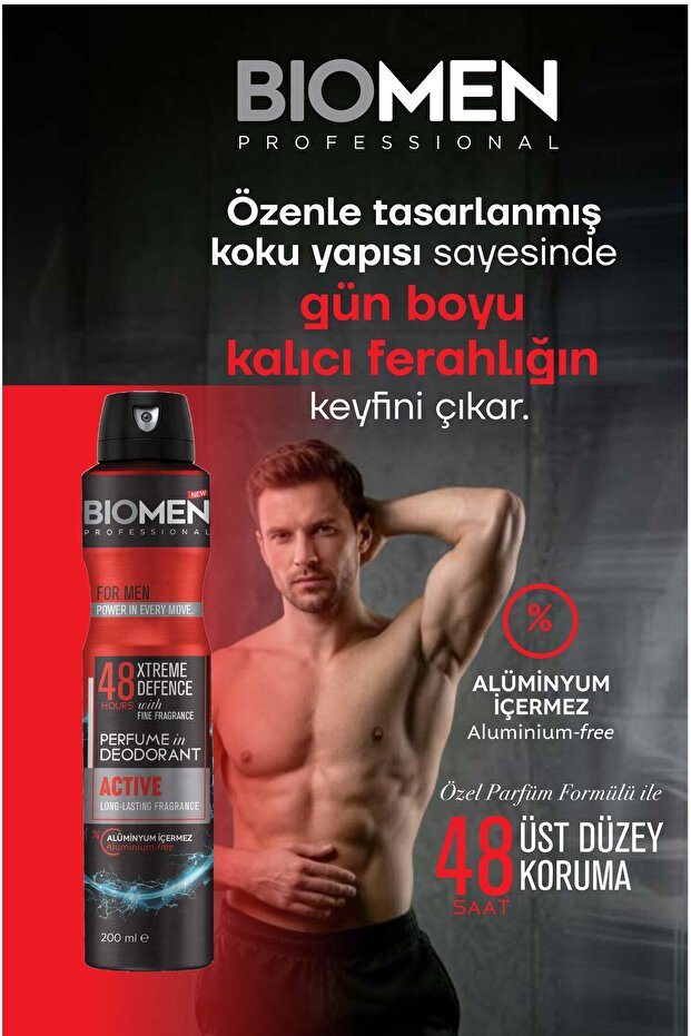 Biomen Perfume in Deodorant For Men Active 200 ml - Fiyatı, Yorumları