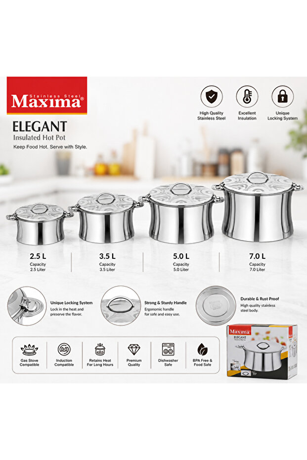 Maxima Indian Brand Maxima Thermal Food Flask - Premium Quality ...