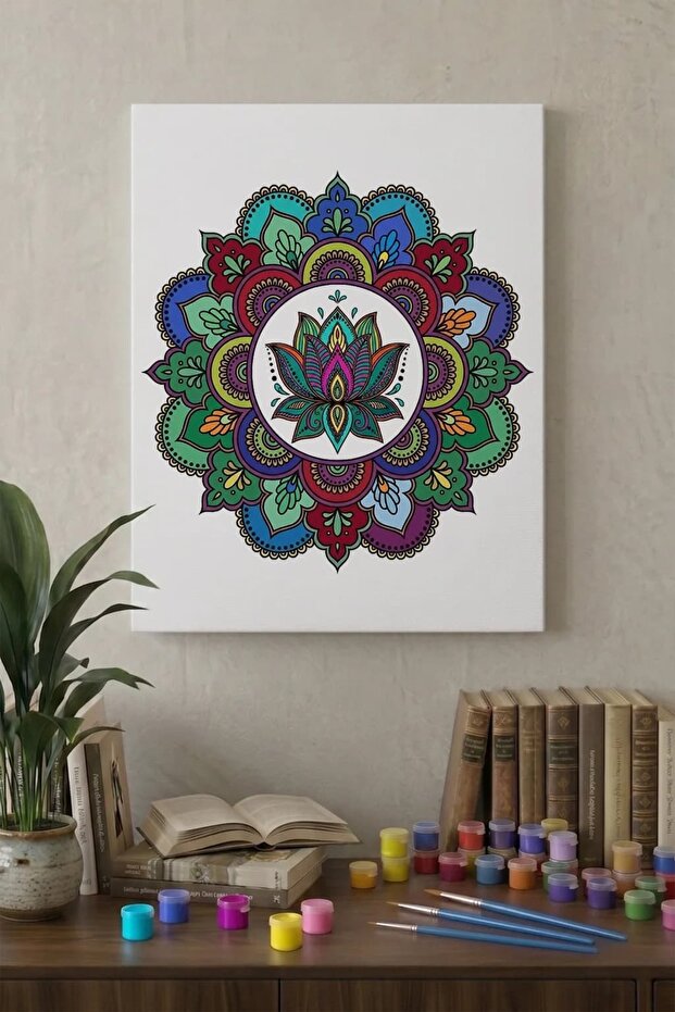 Yatinks Lotus Desenli Mandala Tuval Boyama Seti 40x50 cm - Fiyatı ...