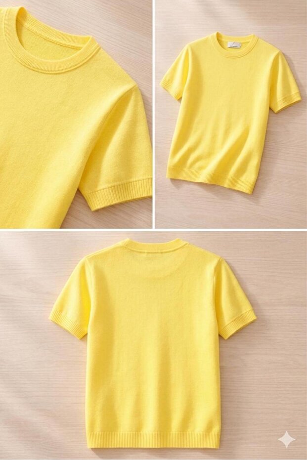 ANUBİS Kadın Bisiklet Yaka Yumuşak dokulu Triko T-shirt - Fiyatı, Yorumları