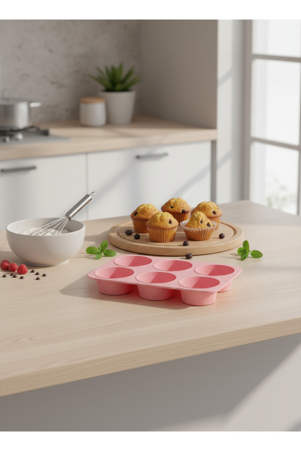Stork 2 Adet 6'lı Silikon Muffin ve Cupcake Kalıbı - Yapışmaz Tek Parça ...