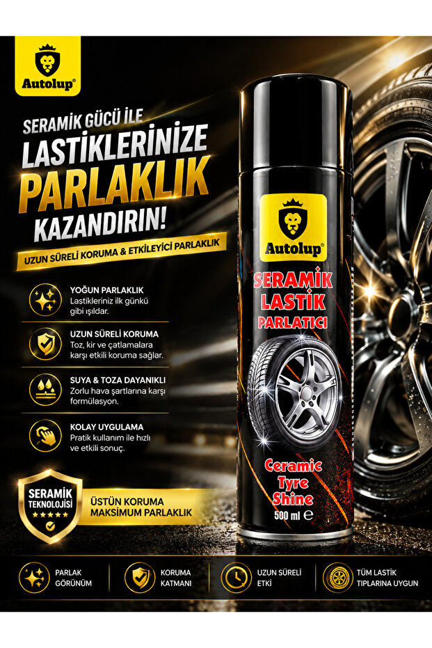 AUTOLUP SERAMİK LASTİK PARLATICI 500ML - Fiyatı, Yorumları