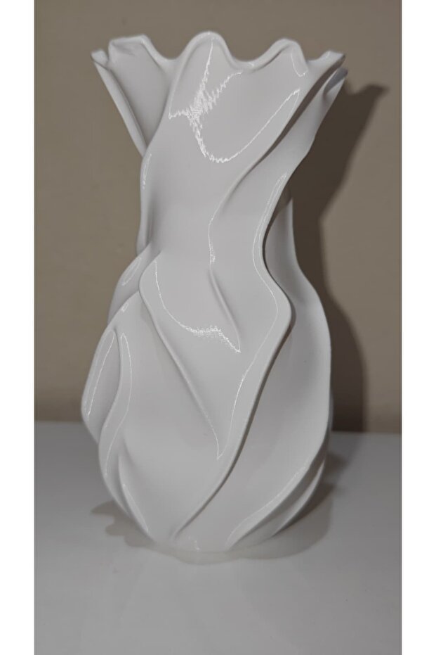 END Design Aura Dalga Bioplastik Modern Dekoratif Vazo – 21 cm Sanatsal ...