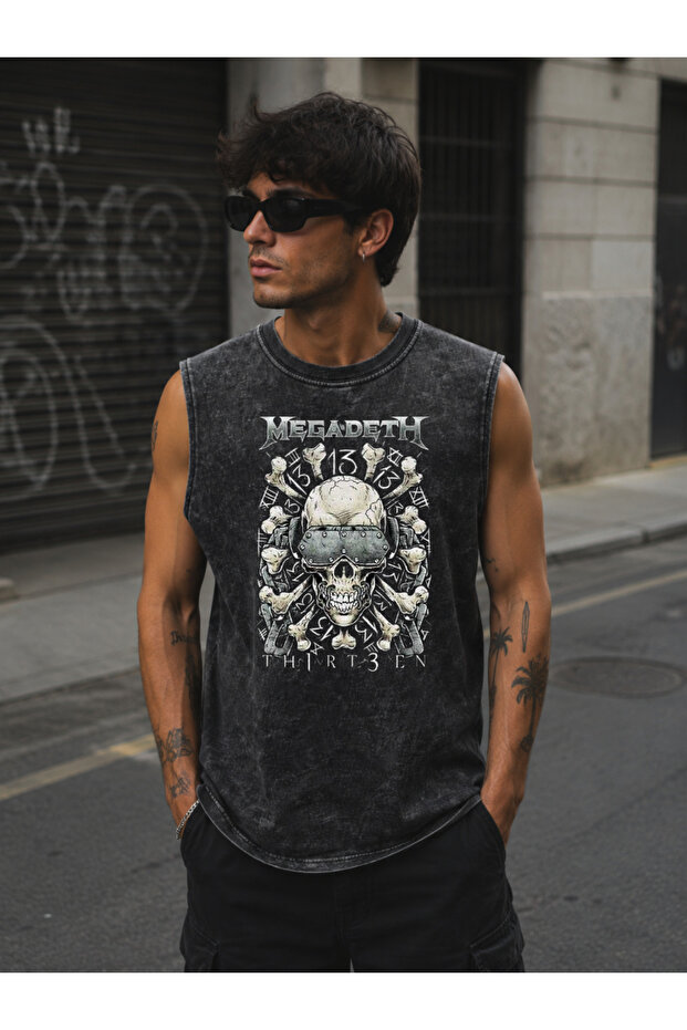 FREAK T-SHIRT Megadeth Thrash Metal Vintage Oversize Sıfır Kol Tişört ...