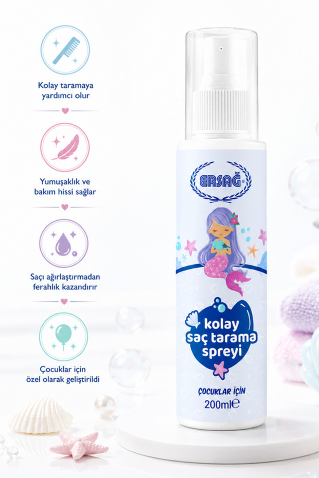 Ersağ Kolay Saç Tarama Spreyi - Çocuklar İçin 200 ML - Fiyatı, Yorumları