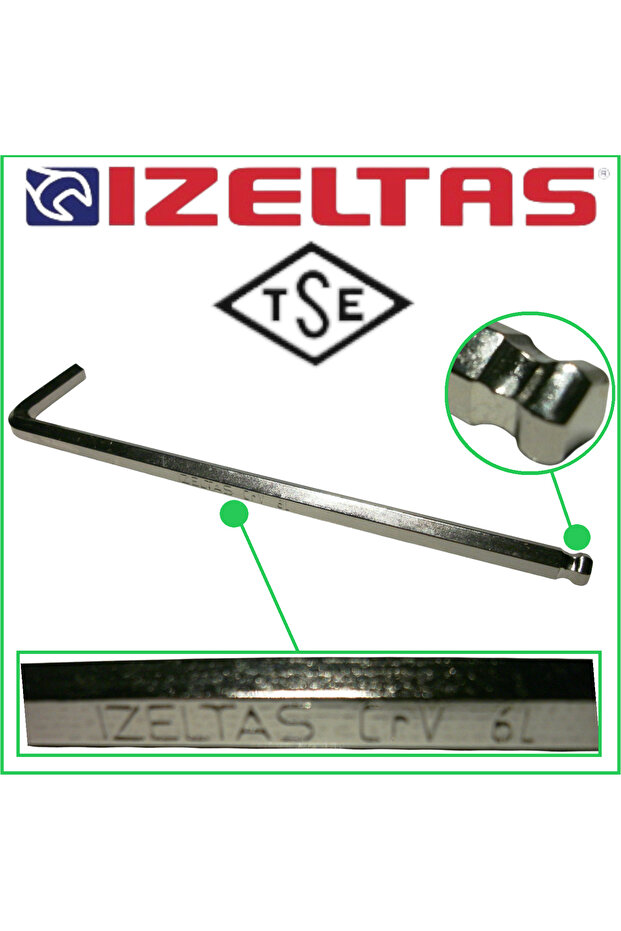 İzeltaş 6mm ALLEN ANAHTAR ALTIGEN UZUN BOY, HEX KEY WRENCH LONG PATTERN ...