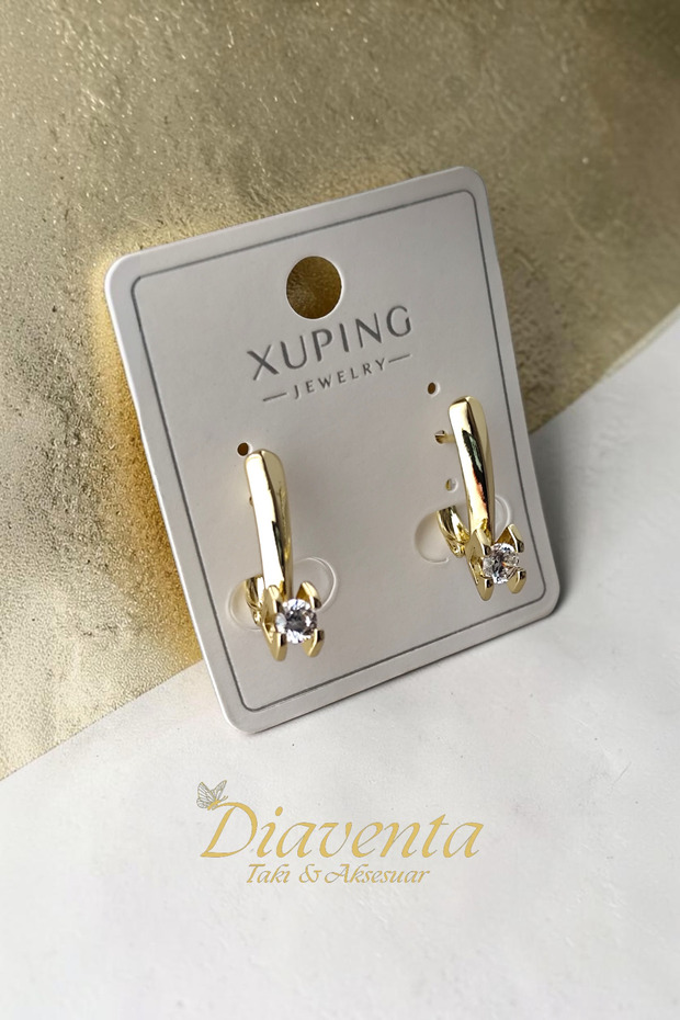 DİAVENTA TAKI VE AKSESUAR Diaventa-Xuping Çelik Kristal Zirkon Tek taş ...