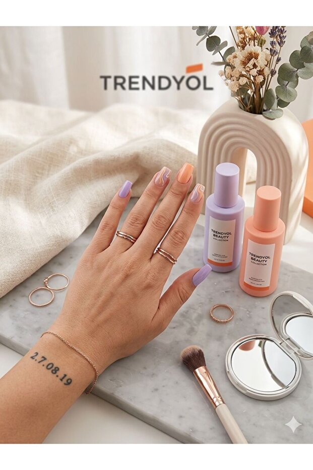 Armi Beauty 24'lü Takma Tırnak & Zararsız Yapıştırıcı Set Taşlı Renkli ...