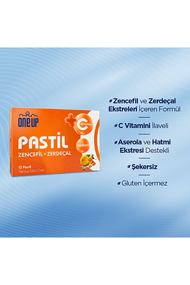 One Up Pastil Zencefil + Zerdeçal 12 Pastil 3 Adet - Fiyatı, Yorumları