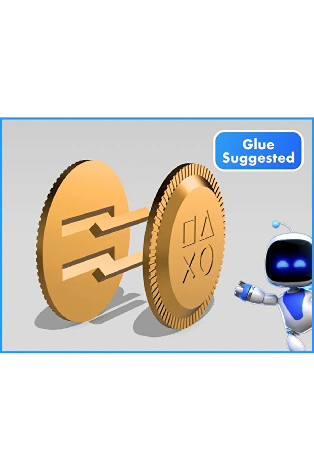 Chino Design Astro Bot oyunu Coin / ( 4 ADET )- Astrobot Gold Coin ...