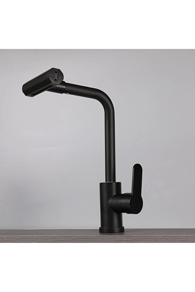 Go İthalat Kinetex Ktx-3446 Siyah 4 Fonksiyonlu Şelale Akışlı Kuğu ...