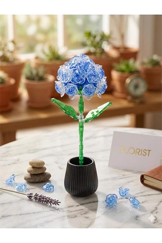 ydn Dekoratif Mini Lego Çiçek Yapım Seti, 107 Parça Ortanca Flowers ...