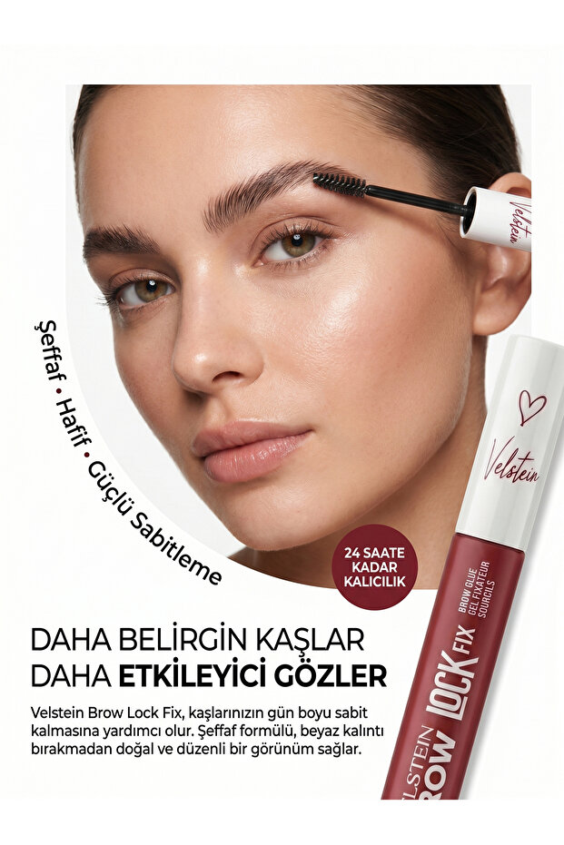 velstein Paris Brow Fixer 7 ml 2'Lİ AVANTAJ paket– Şeffaf Kaş ...