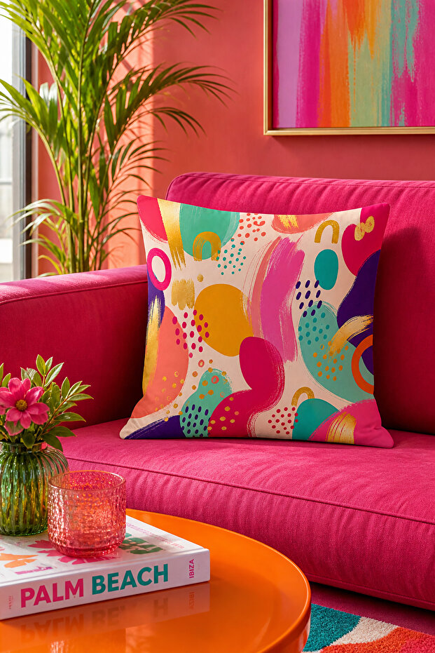 Bertille Home Pop Art Serisi Çift Tarafı Dijital Baskılı Kırlent Kılıfı ...
