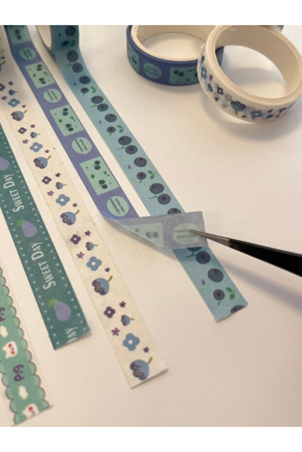 SC Sticker Collection Blue Sweet Yaban Mersini ve Çiçek Desenli 5’li ...