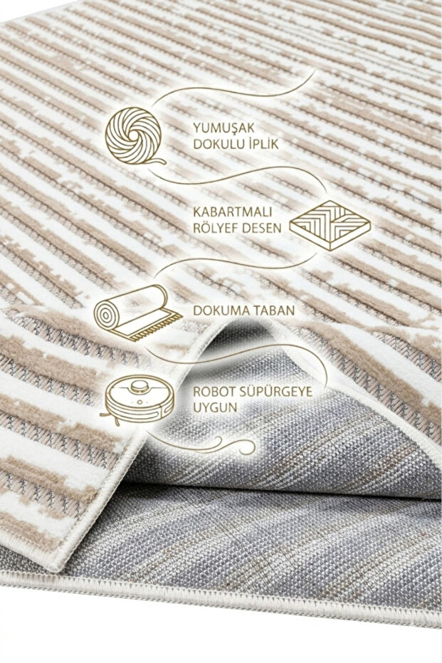 Bonny Home Modern Dekoratif Yuvarlak Salon Yatak Odası Halısı ...
