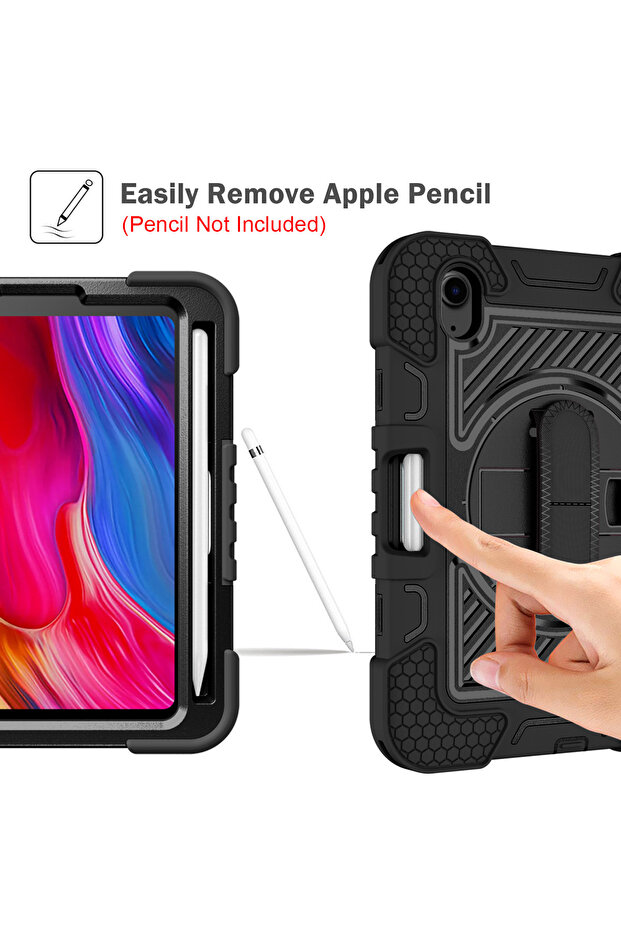 Fogy iPad Mini 6/7 Uyumlu Standlı El Geçmeli İpli Karbon Desen Tank ...