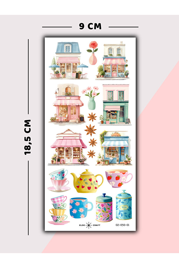 Else Craft 3'lü Pastane Tatlılar Çaylar Temalı Sticker 2.50 - Ajanda ...