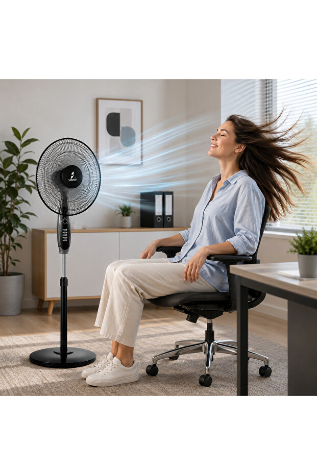 Sarı Aydınlatma Vanti KCF272L 16'' Ayaklı Vantilatör 50W – 3 Kademeli ...