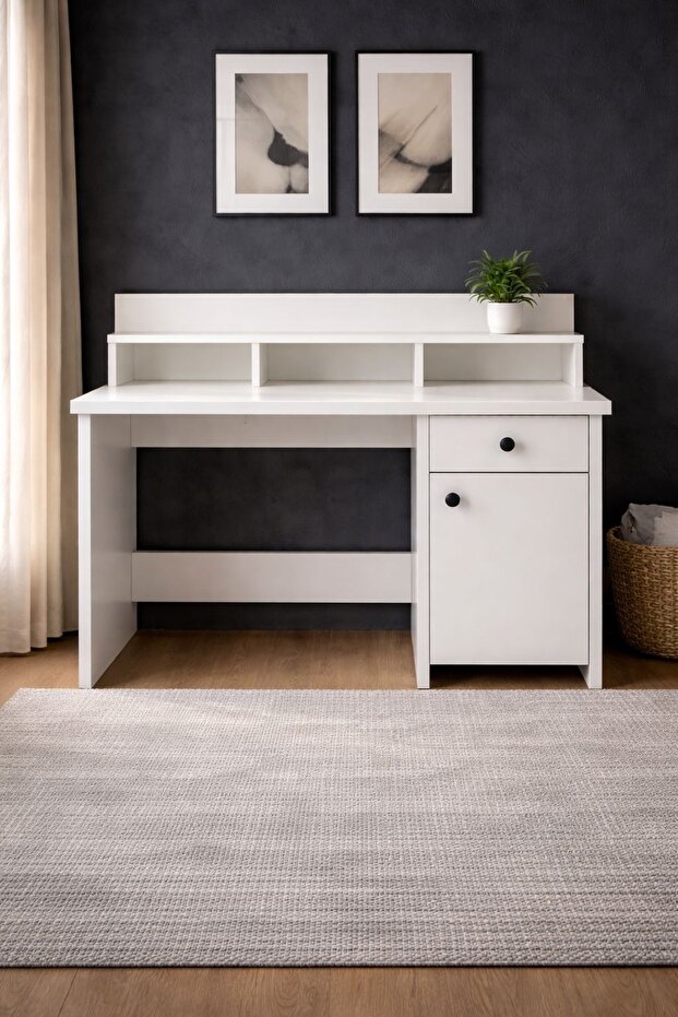 OVİS HOME MD03 Çalışma Masası Kapaklı Beyaz - Fiyatı, Yorumları
