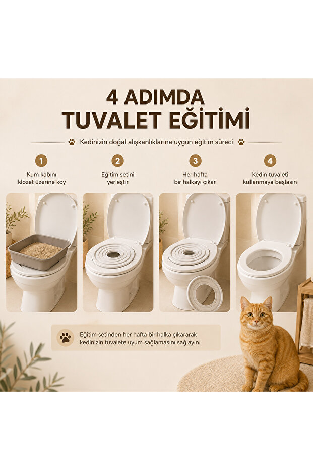 MİKOPET Kedi Tuvalet Eğitim Seti – Kum Tasarrufu Sağlayan Kedi Tuvalet ...