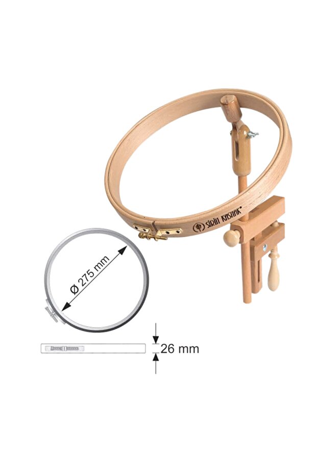 Şirin Kasnak Round Wooden Embroidery Pulleys with Fixing Apparatus ...