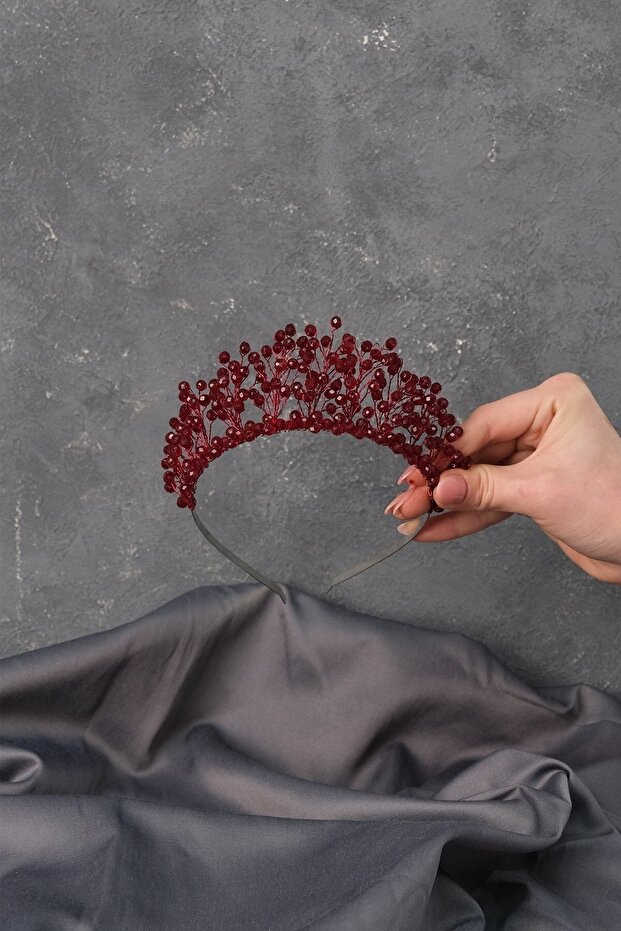 Hobigram En Özel Gelinler Için Kristal Boncuklu Aren Gelin Kına Tacı ...