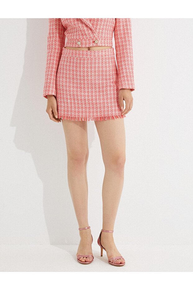 Koton Melis Ağazat X - Tweed Mini Skirt- Trendyol