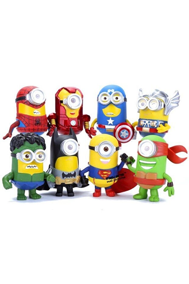 tmtoysandmore Minions Avengers Despicable Me 8pcs Batman Ninja Ironman ...