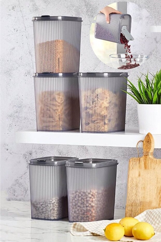 HOMENIVA مجموعة من 12 حاوية تخزين للبقوليات سعة 1.3 لتر - حجم متوسط 12 ...